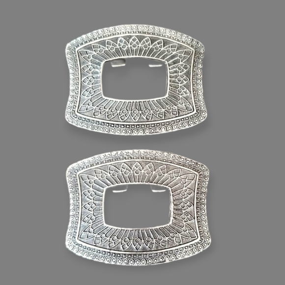 Vintage | Accessories | Vintage 92s Art Deco Silvertone Metal Shoe Clip ...
